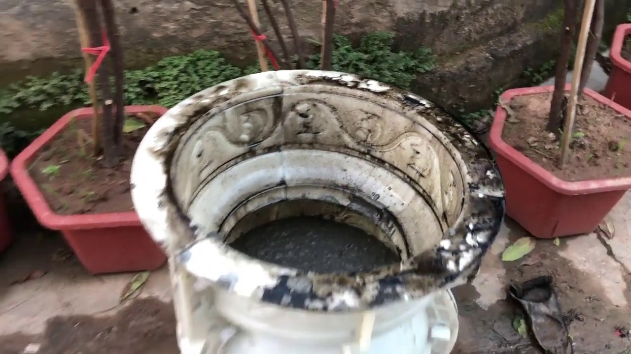 How to make cement tables and chairs? - with Mold! - YouTube