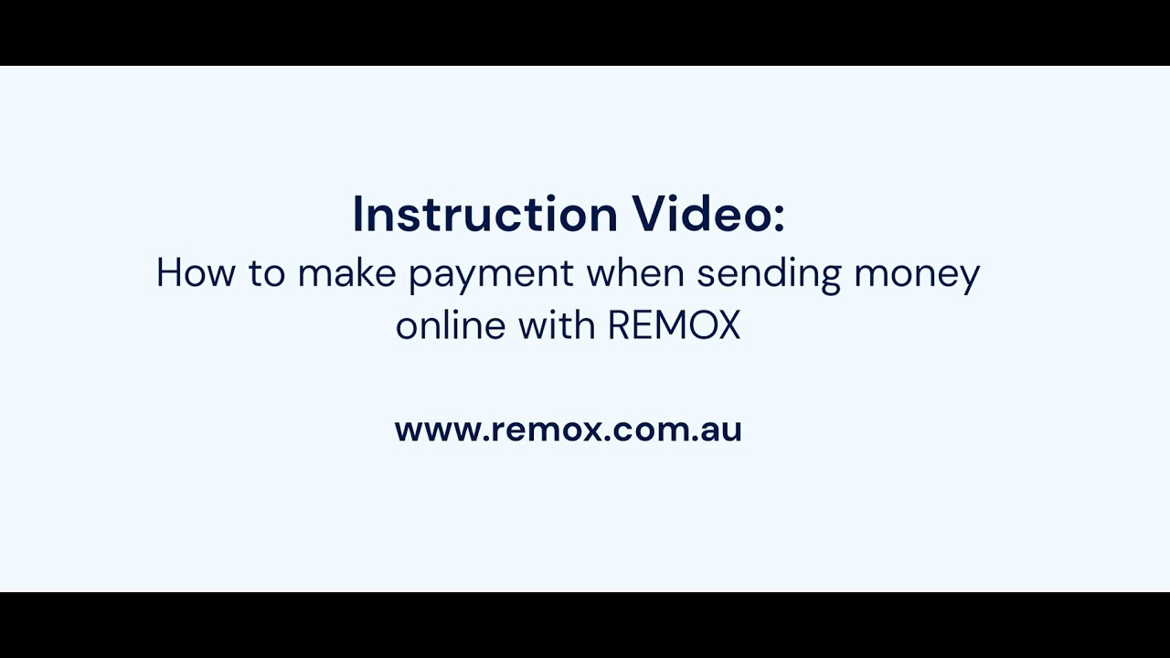 3. How To Make A Payment When Sending Money Online - REMOX - YouTube