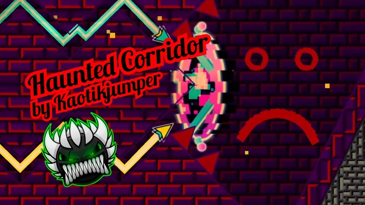 (OLD IMPOSSIBLE LEVEL) Haunted Corridor NoClip Run | Geometry Dash 2. ...