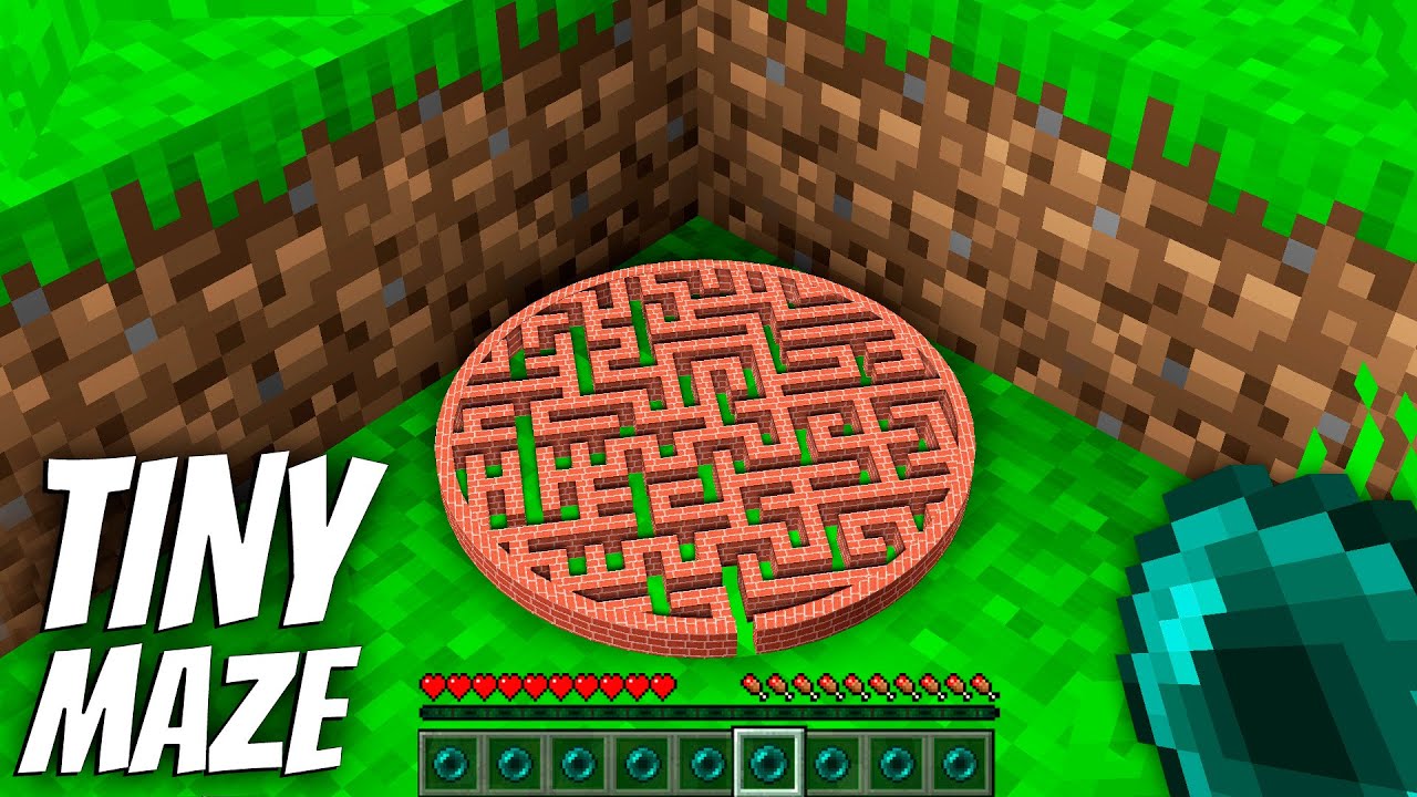I found a ROUND TINY MAZE in Minecraft ! What's INSIDE the SMALLEST MAZE ? - YouTube