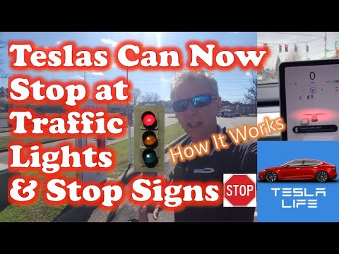 Tesla's NEW Stopping at Traffic Lights and Stop Signs - 2020.12.1 Full ...