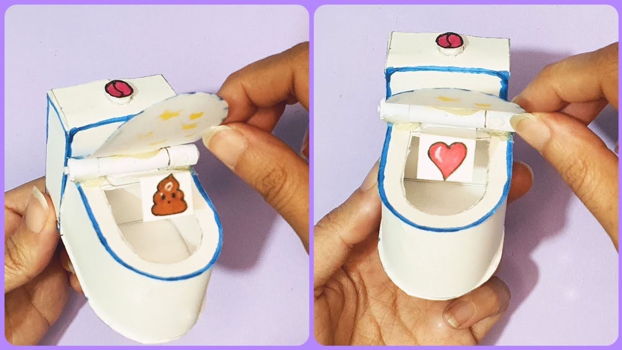 Diy toilet craft/ Paper craft/ Miniature craft/ Easy craft ideas/ Diy ...