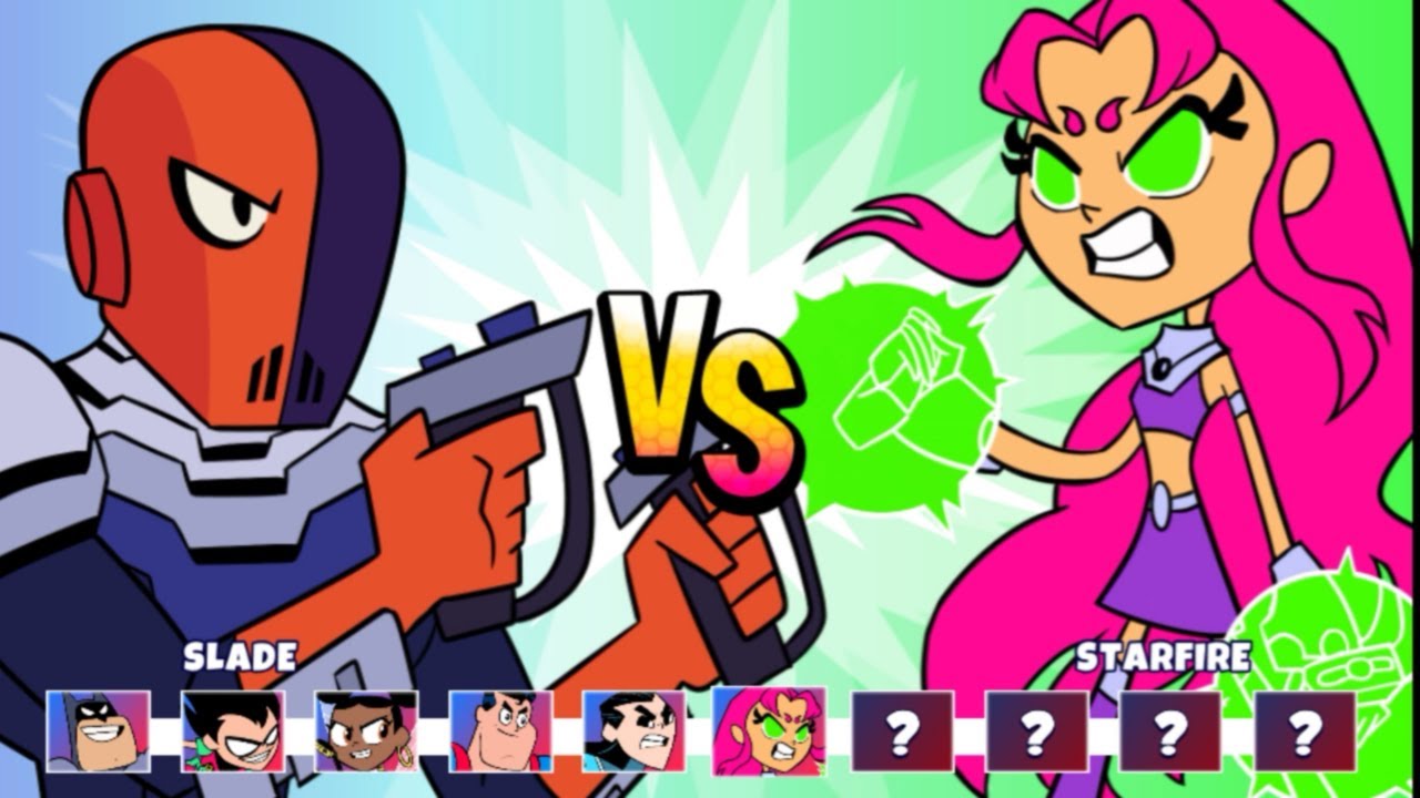 Jump Jousts 2 : SLADE VS Starfire - Teen Titans Go (CN Games). - YouTube
