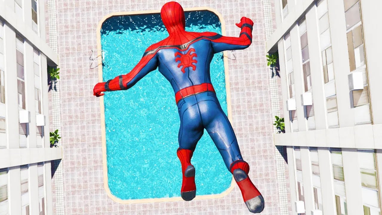 Spider-Man Falling Off Highest Buildings in GTA 5! Ep.2 - YouTube