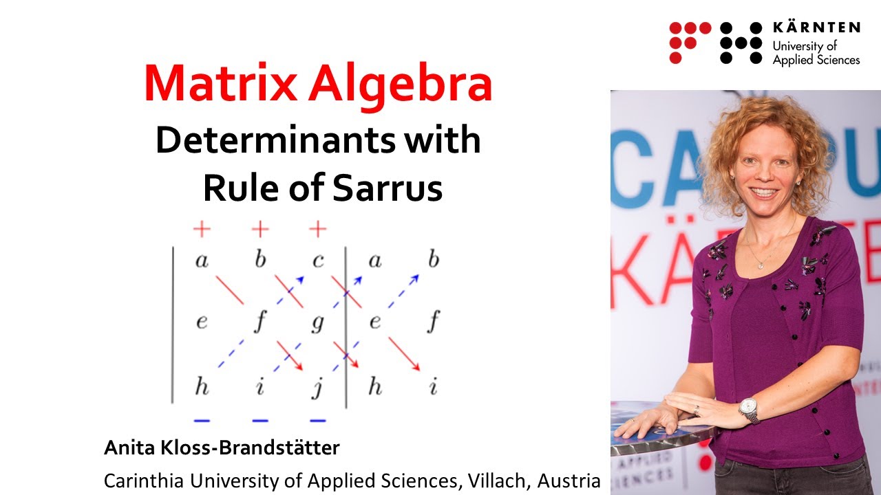 Learn the Rule of Sarrus for 3x3 Matrix Determinants! - YouTube