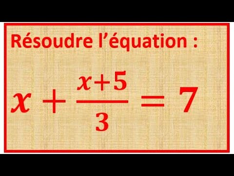 Équation avec fractions. Équation du premier degré avec fractions. X+X+ ...