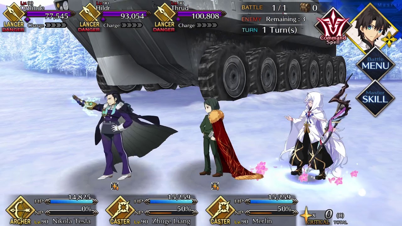 Fate/GO Na LB2 Valkyries (Tesla 2 turn) - YouTube