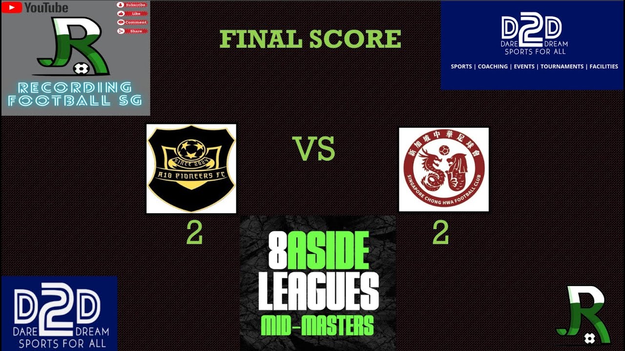 D2D 8asideleagues Mid Masters Season 2 - A10 Pioneers FC vs Chong Hwa FC - YouTube