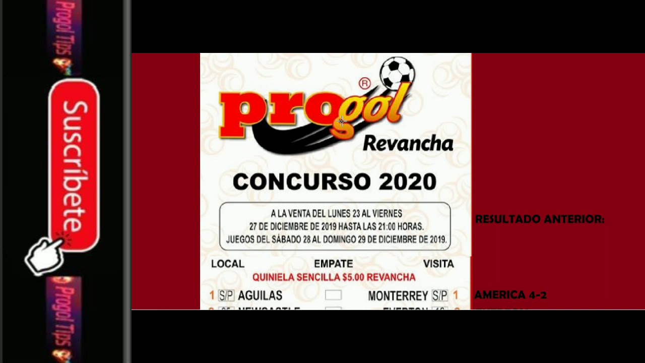 PROGOL #2020 ANALISIS DE LA REVANCHA. ARMA TU QUINIELA Y A GANAR - YouTube