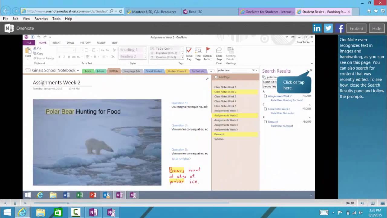 MQT - OneNote Welcome Section - YouTube