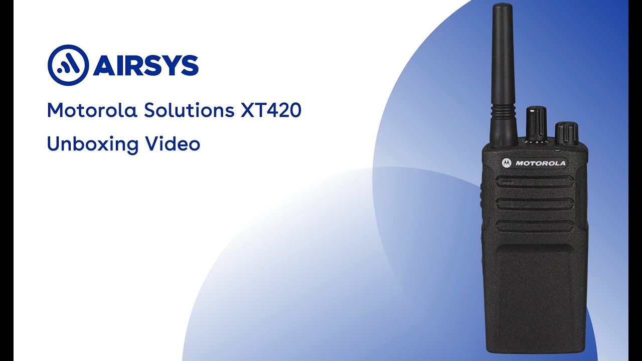 Motorola Solutions XT420 Unboxing - YouTube