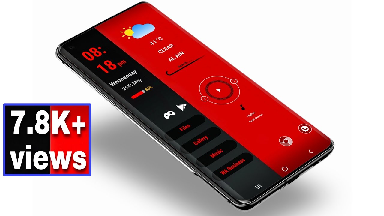The Best Nova Launcher Setup || HomeScreen Red And Black Dark Theme ...
