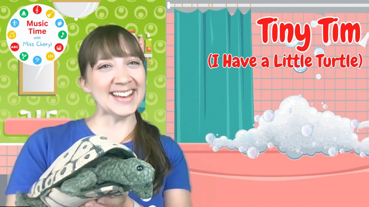 Tiny Tim (I Have a Little Turtle) 🐢 Children's Song 🫧 Music Time with ...