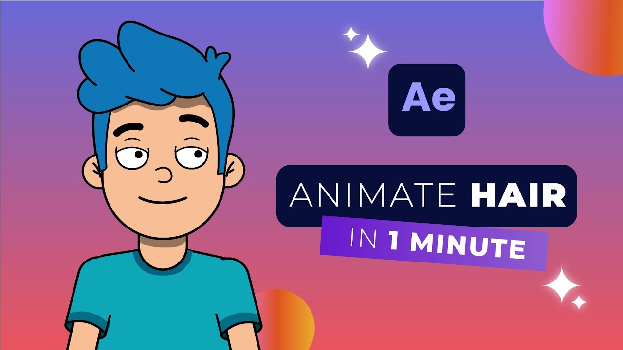 Animate HAIR in AFTER EFFECTS in 1 minute. Easy Tutorial! - YouTube