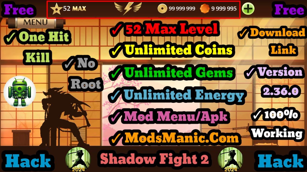 || Shadow Fight 2 Hacking | How To Get "52Max Level+Unlimited All+Mod ...