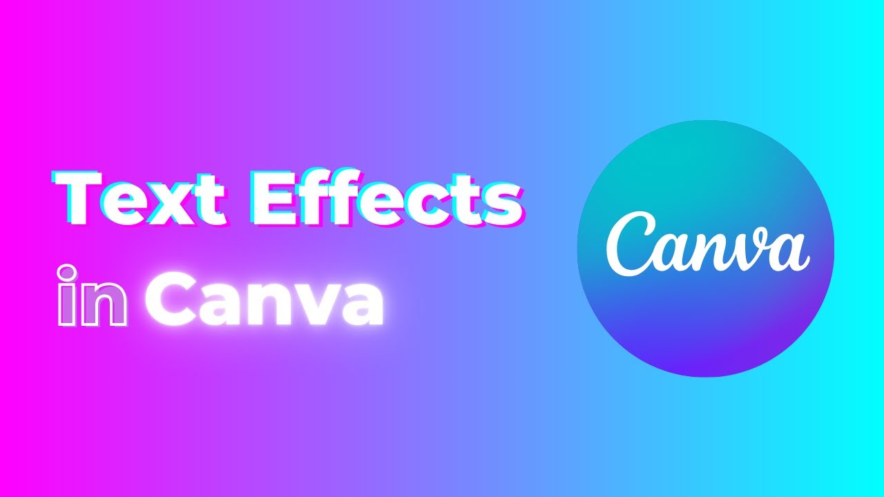 How to use Text Effects in Canva - YouTube