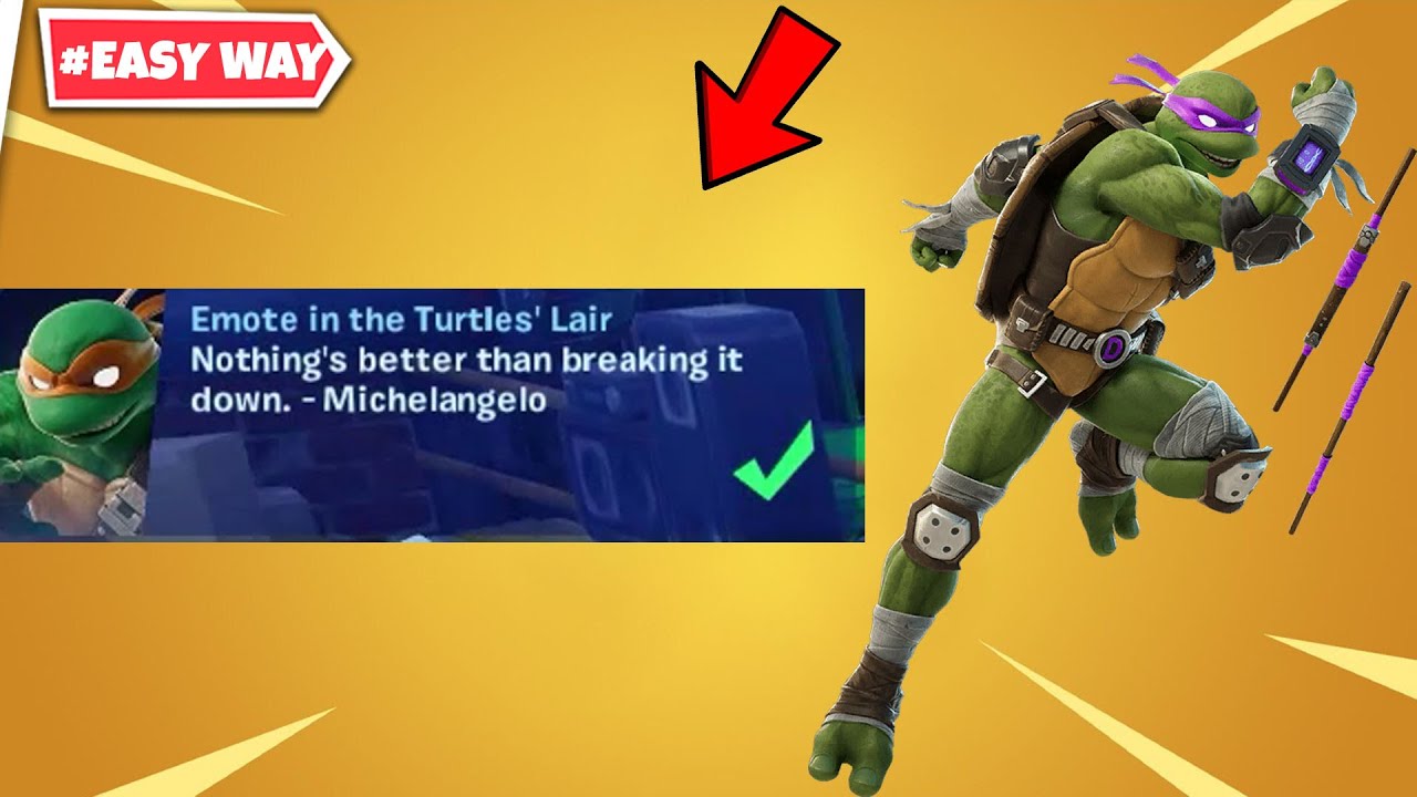 How to EASILY Emote in the Turtles' Lair Fortnite | #UseCodeHNP7 - YouTube