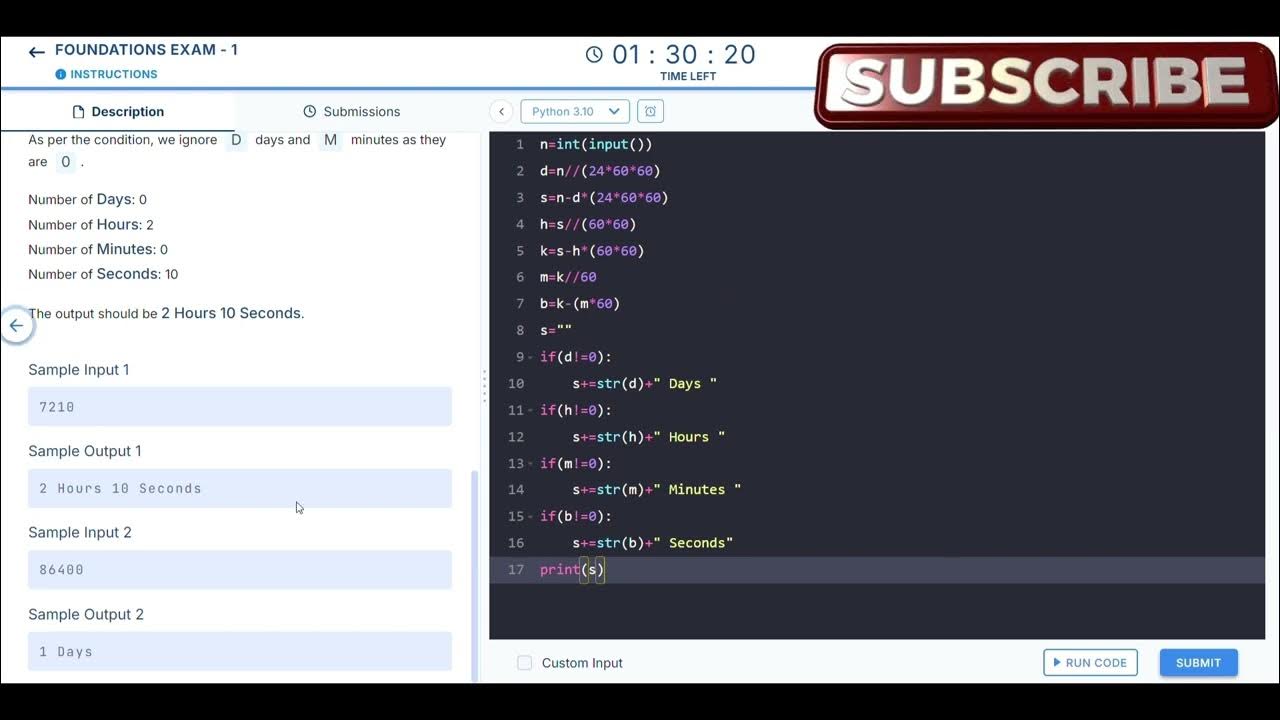 Foundation Exam -1|| python || ccbp || Nxtwave assignments.... - YouTube