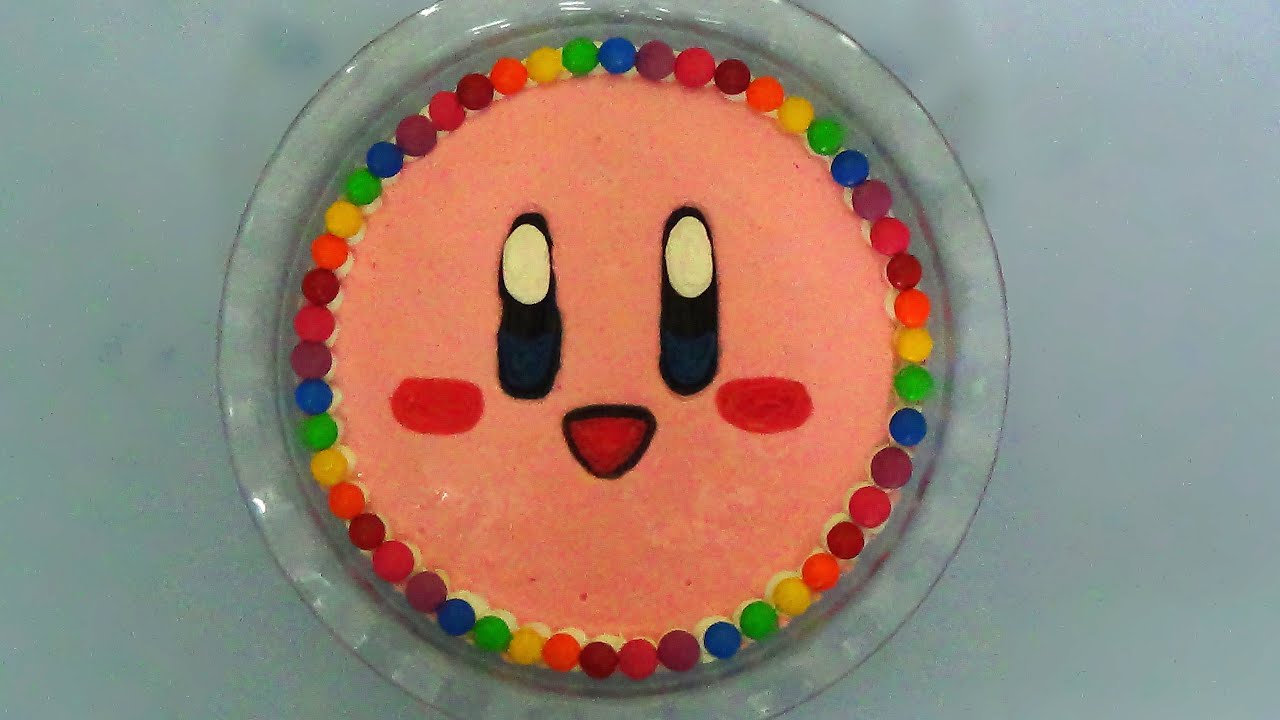 how to make super easy strawberry pie and decorate as kirby - YouTube