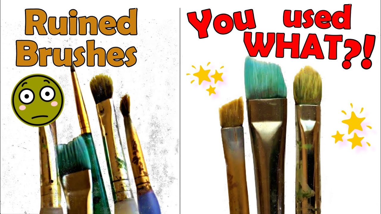 How To Remove Acrylic Paint ⭐ RESTORE Damaged or Dry Paint Brushes ...