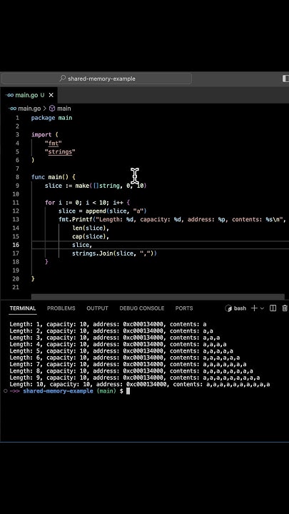 What happens in Go when you use append on a slice? #golang #coding #golangtutorial - YouTube