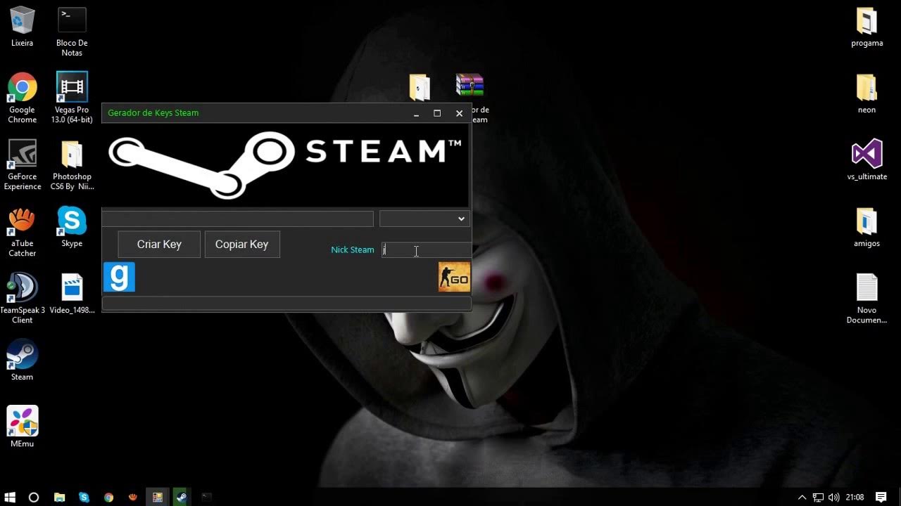 Gerador de Keys Steam 100% Funcional - YouTube