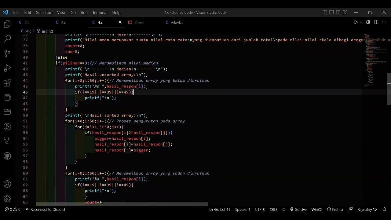 Video penjelasan code soal nomor 4 UTS Algorithm & Programming ...