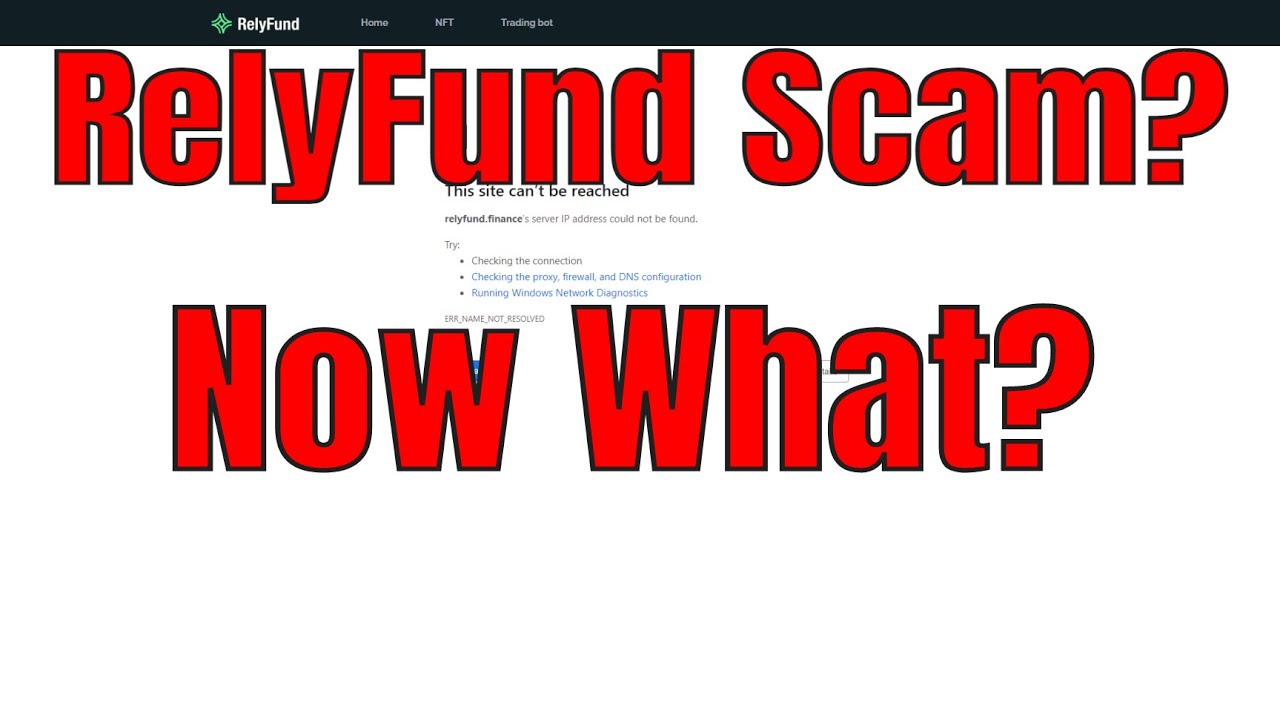 RelyFund Scam? Now What? - YouTube