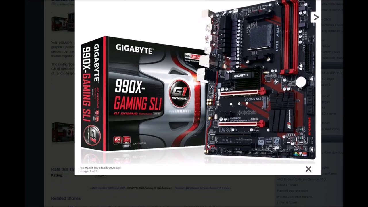 GIGABYTE 990X Gaming SLI Motherboard - YouTube