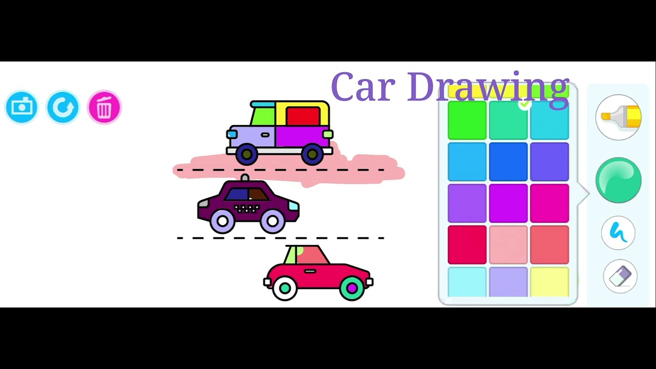 Car Drawing Color - YouTube