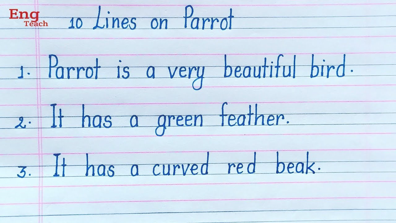 10 Lines Essay On Parrot Essay On Parrot Handwriting Writing 10-lines-essay-on-parrot-essay-on-parrot-handwriting-writing