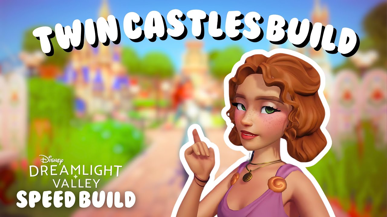 twin castles speed build! disney dreamlight valley - YouTube