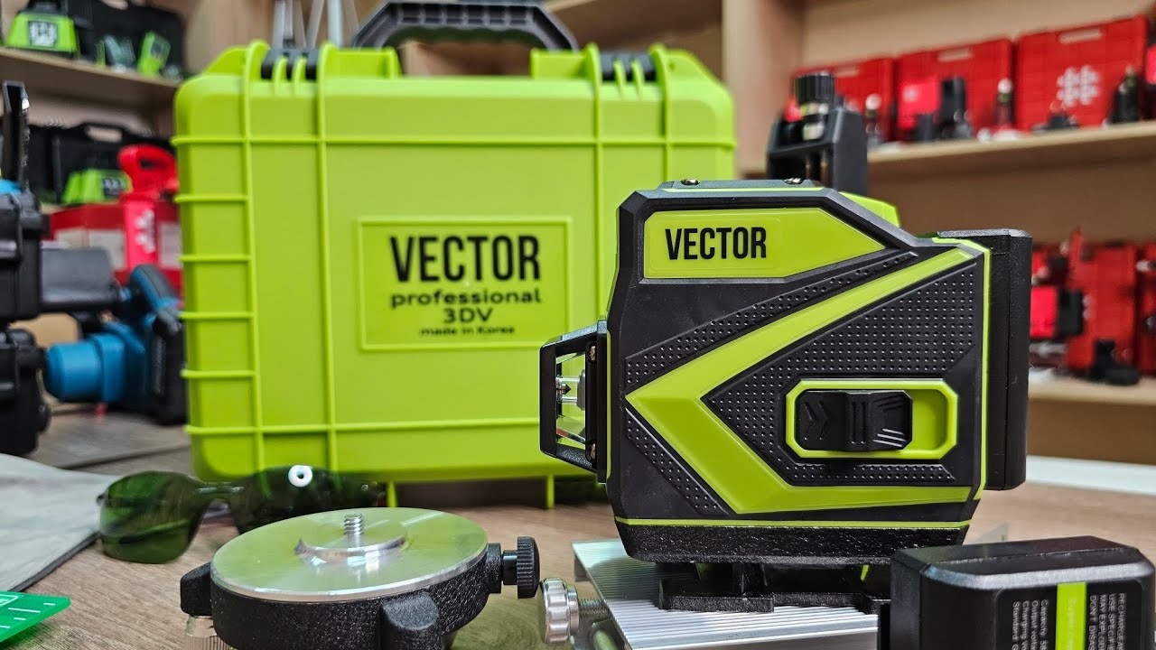 Лазерний рівень VECTOR professional 3DV - YouTube