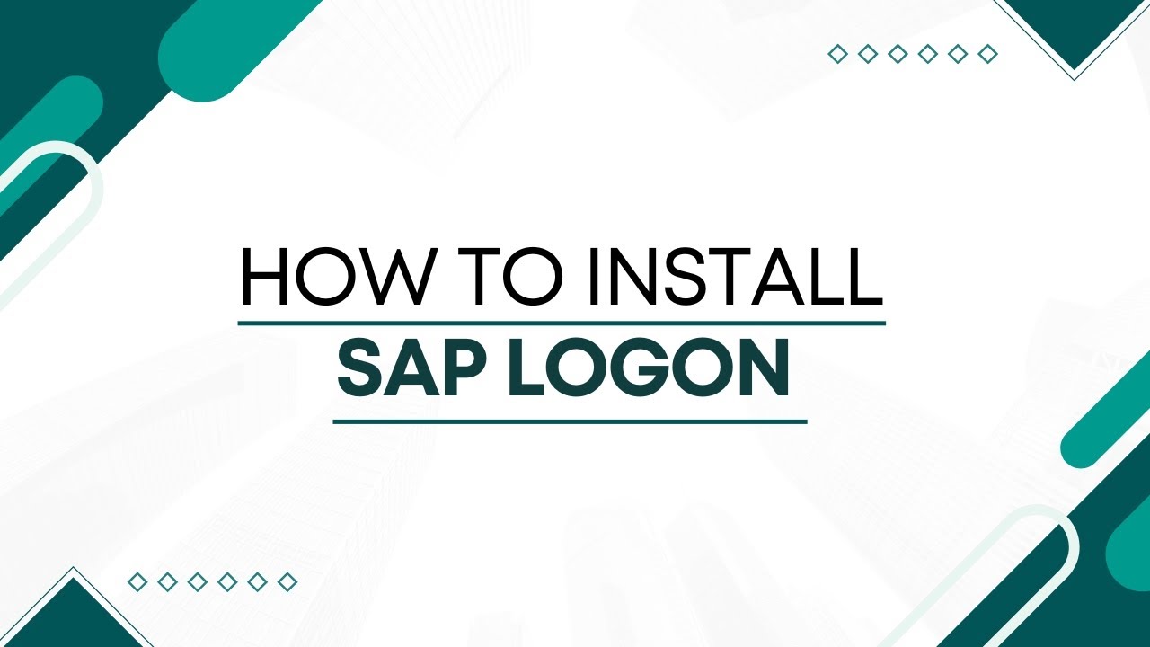 How to install free SAP Server I SAP GUI Installation| SAP Logon Free ...