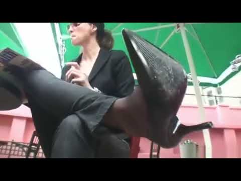 Shoeplay Leather Stilettos Nylon Hose Public 👠