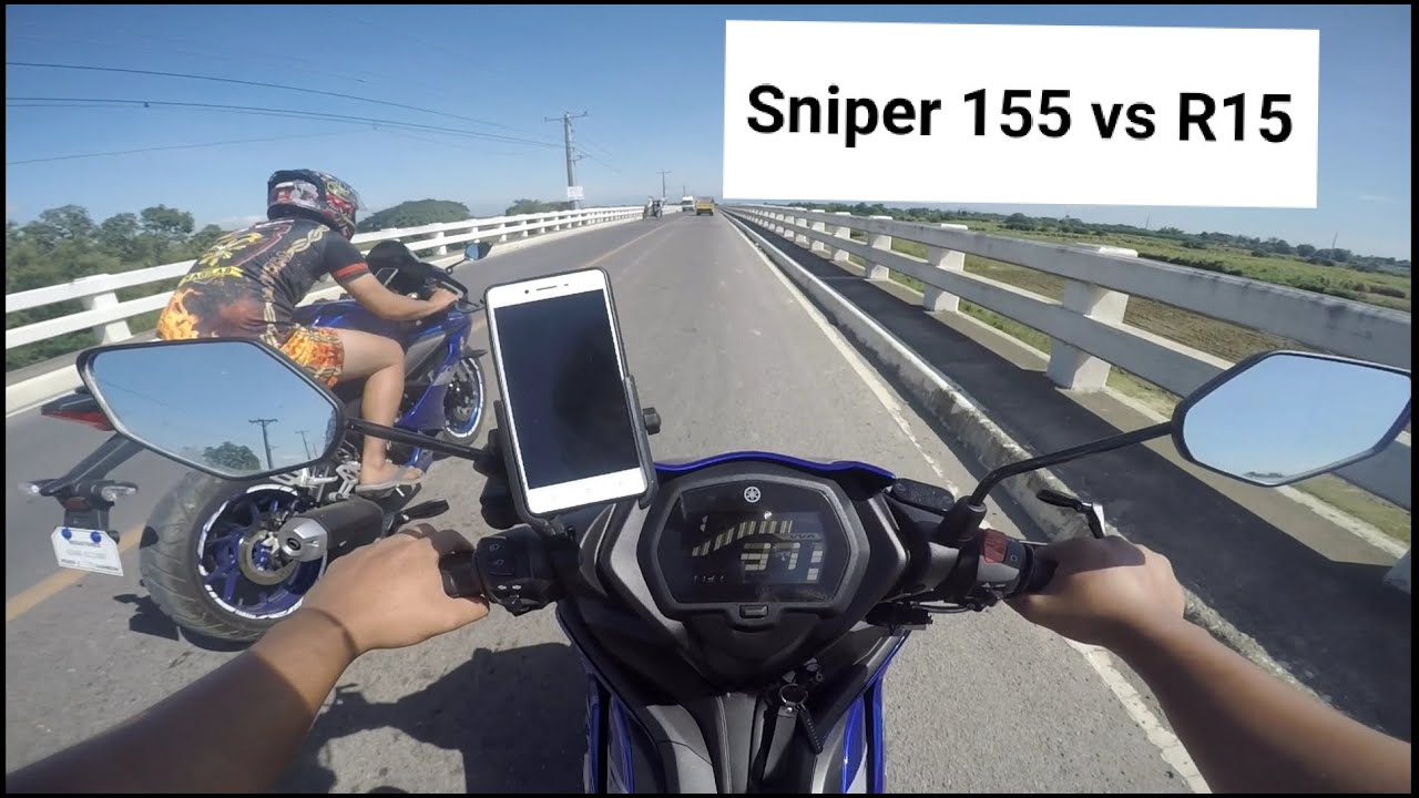 Yamaha Sniper 155 vs Yamaha R15 ( Friendly Gauge/Race) - YouTube