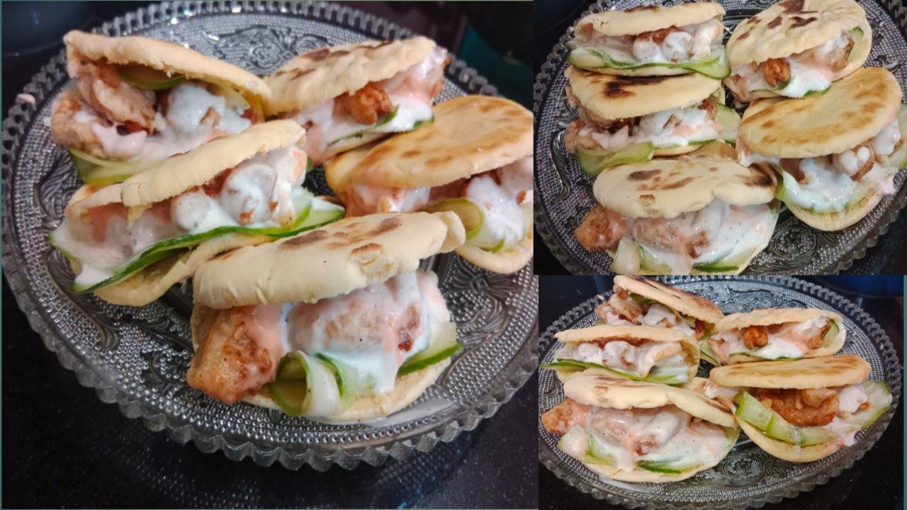 Chicken pocket shawarma / shawarma sandwich / Lunch box recipe /chicken ...