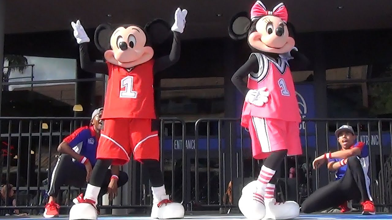 Mickey & Minnie Mouse Show Off Their Dance Moves at NBA Experience ...