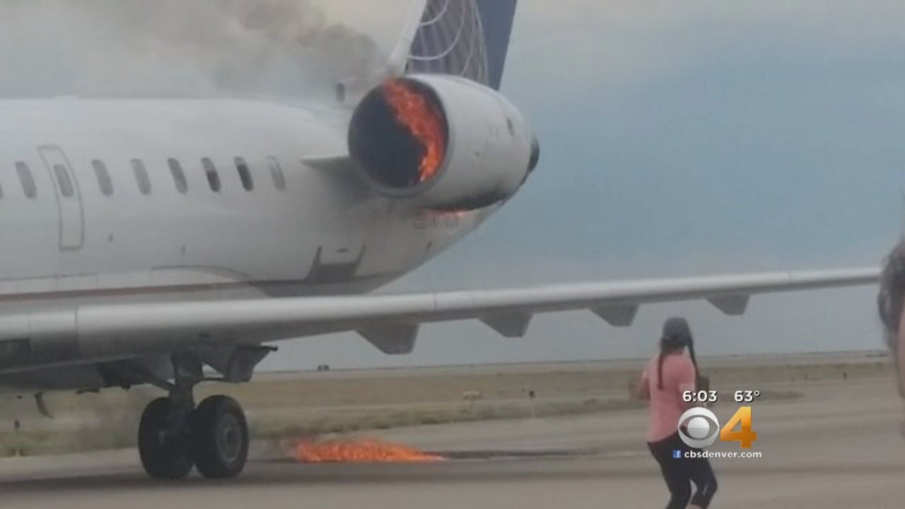 All Passengers Safe After Plane Catches Fire - YouTube
