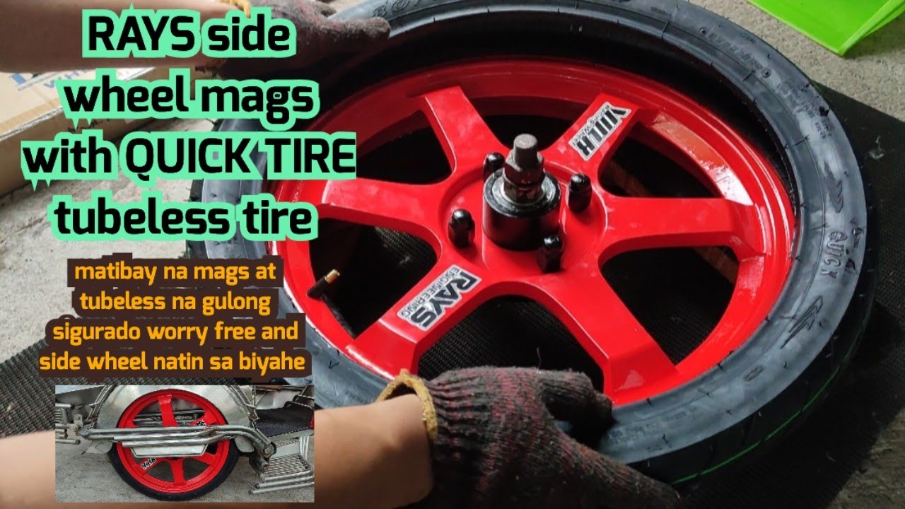 RAYS side wheel mags review with QUICK TIRE TUBELESS - YouTube