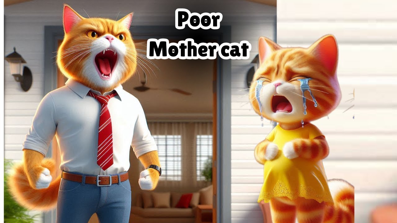 Cat family in trouble |Poor cat | #cat #cutecat#catlover #animation # ...