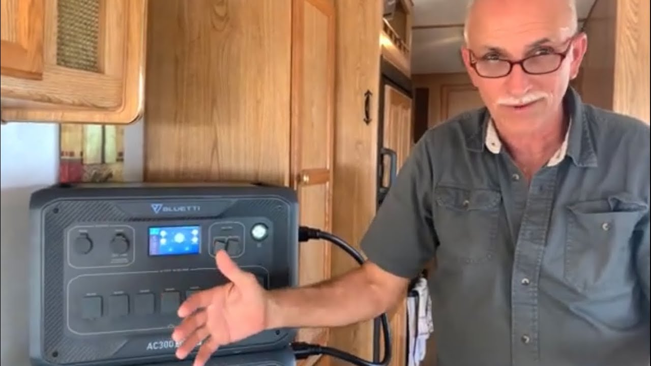 BLUETTI AC300 and B300 and PV350 solar panel. Demo in real life ...