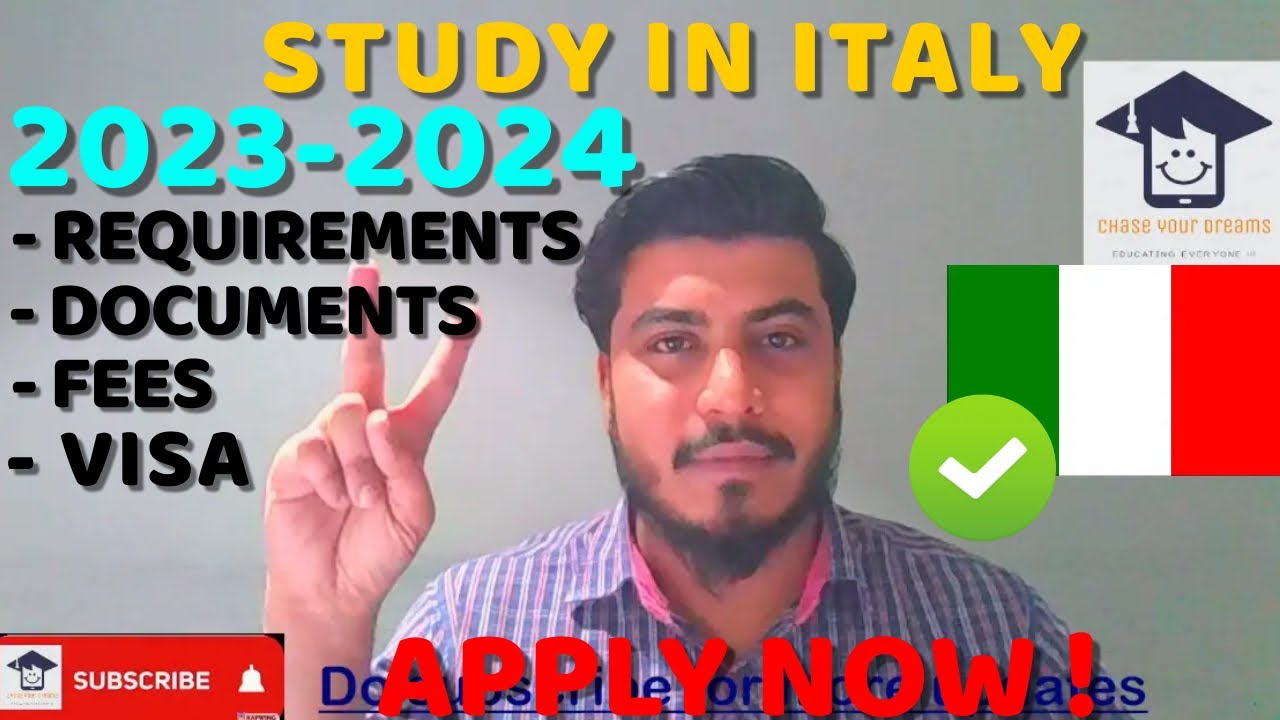 STUDY IN ITALY 2023-2024 INTAKE EXPLAINED | UNIVERSITY SELECTION & FEES ...