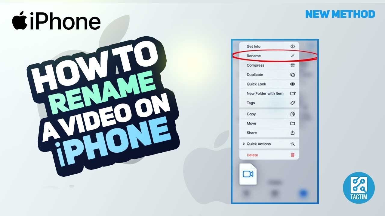 How to Rename a Video on iPhone | Easy Tutorial 2025 - YouTube