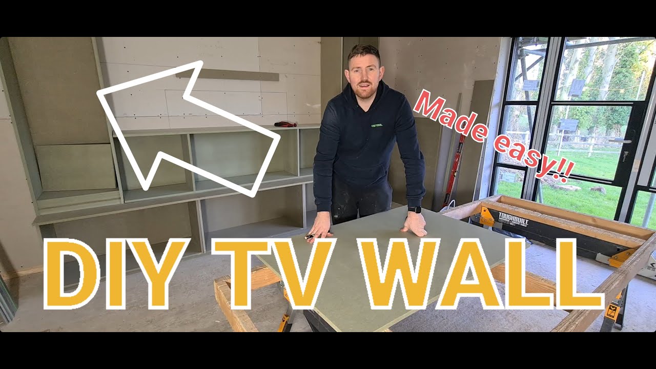 MDF TV Wall For Begginers!! Step by Step Guide... Part 1!! - YouTube
