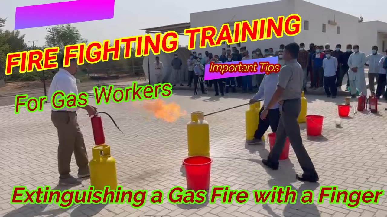 Fire Fighting Training- A training process for Gas workers under the supervision of the Sharjah ...