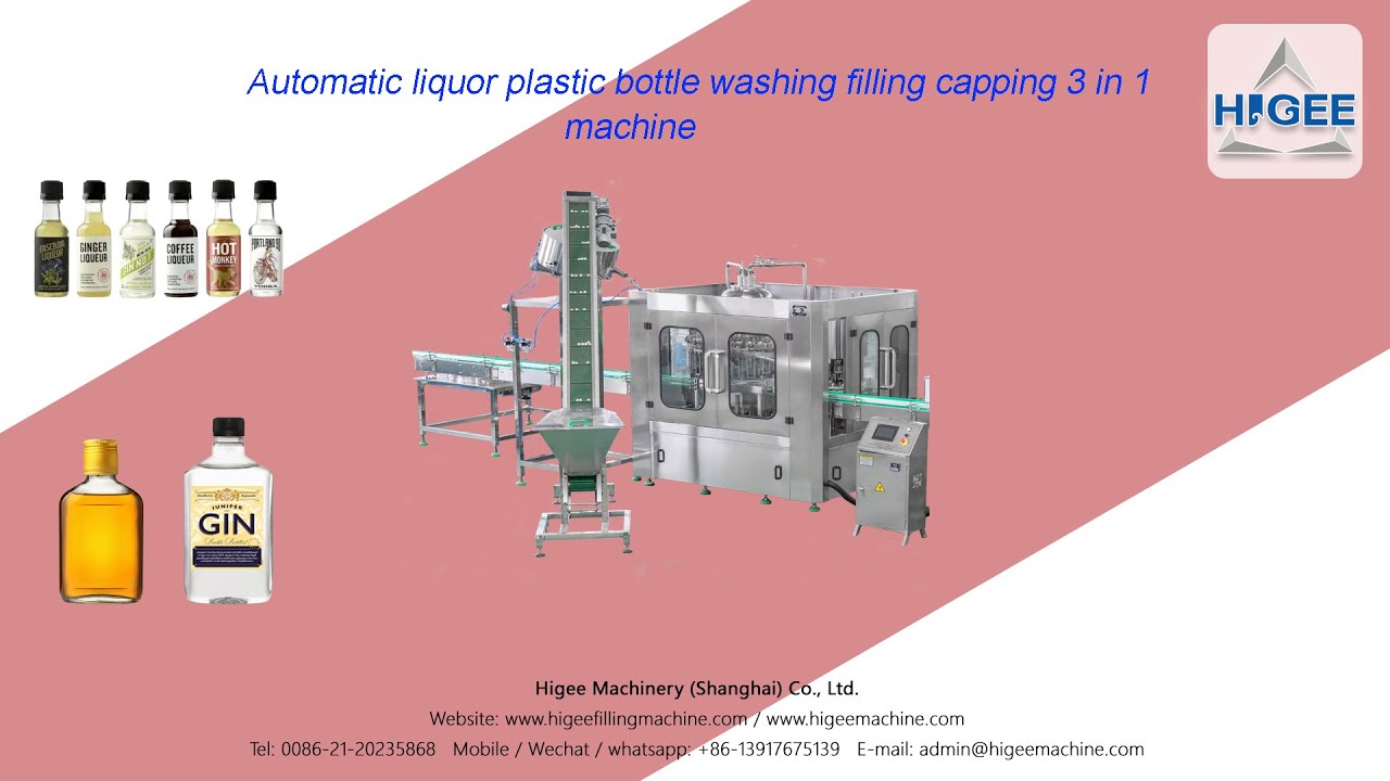 Higee machinery-Automatic liquor filling machine line for plastic ...