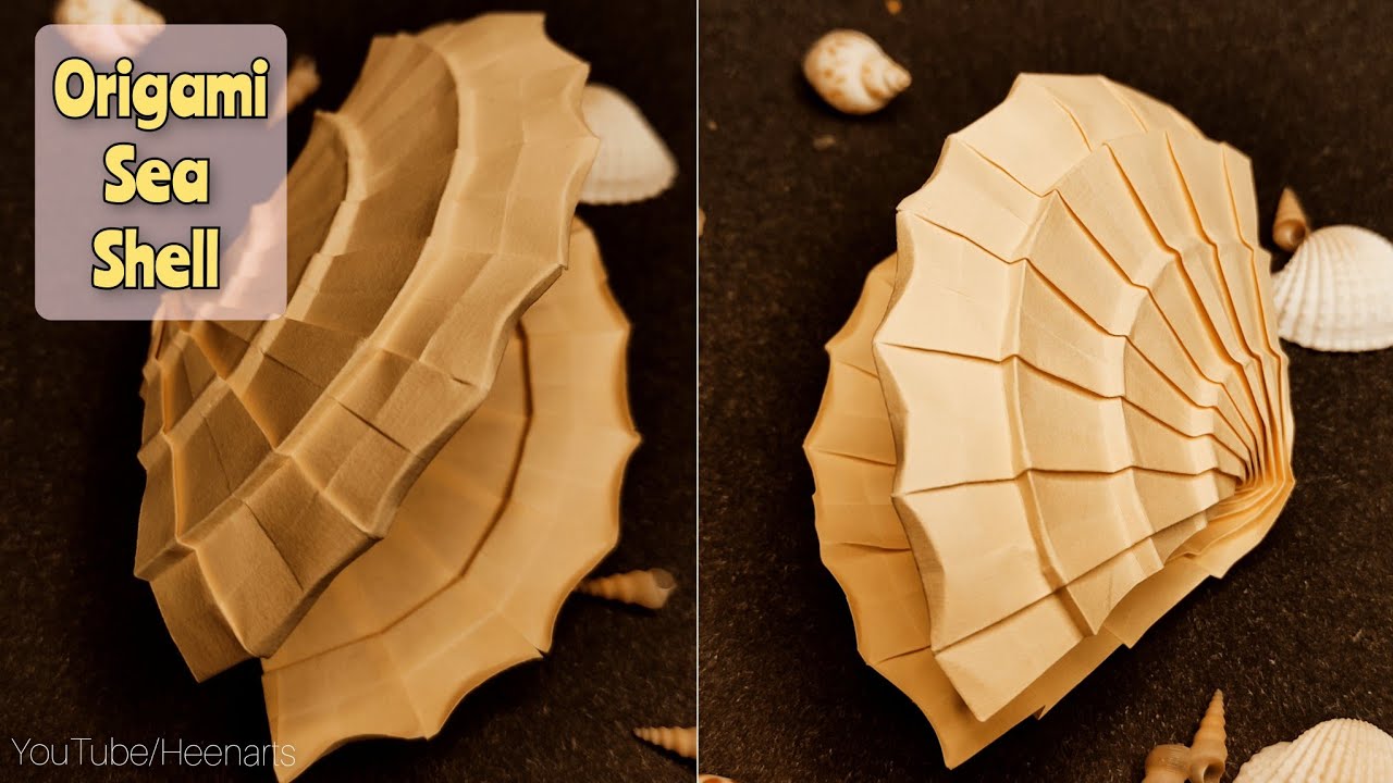 Origami sea shell designed by Bhushan - YouTube