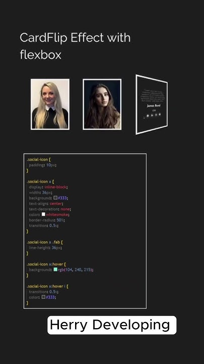 🎴 "Mind-Blowing Card Flip Effect with Flexbox! 🚀 (CSS3 Tutorial)" 🎴 #shortvideo #shorts #short ...