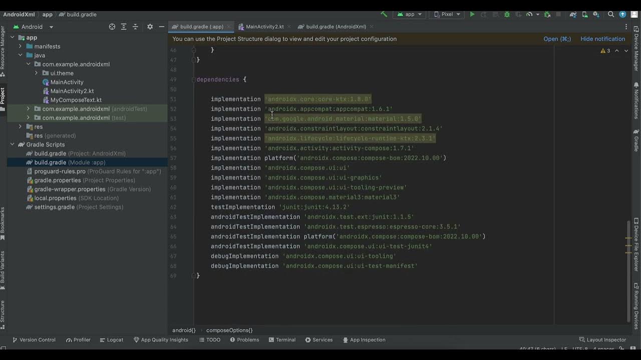 How to add and use Jetpack compose in android xml view based project ...